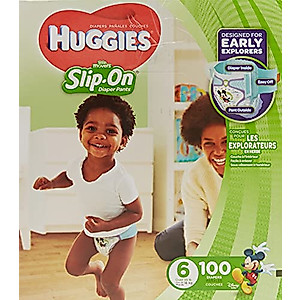 Huggies Little Movers Slip-On Diaper Pants, Size 6, 100 Ct