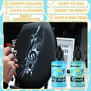 Airbrush Paint Set - 24 Colors Ready to Spray Airbrush Kit With 2 Cleaning Brush, Water Based Acrylic Air Brush Paint Kit for Artists and Beginners - 1.76 fl oz