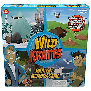 Goliath Wild Kratts Habitat Memory Game - Classic Memory Gameplay with Creative Storytelling - Learn Animal Facts While You Play, Ages 5 and Up, 2-4 Players