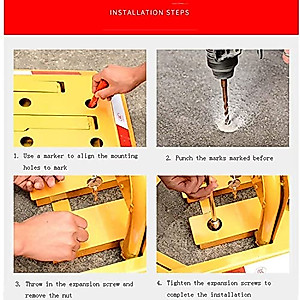 MaSYZBF Folding Parking Barrier Manual Parking Space Lock Manual Parking Blocker, Thicker Car Lock Compression Position Lock, Parking for Residential Areas, Hotels, Airports