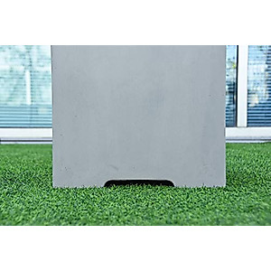 Elementi Light Grey Propane Tank Cover Fire Pit Accessories Square 20 Inches Concrete Outdoor Side Table Fits Standard 20 Pound Propane Tank Hideaway Table