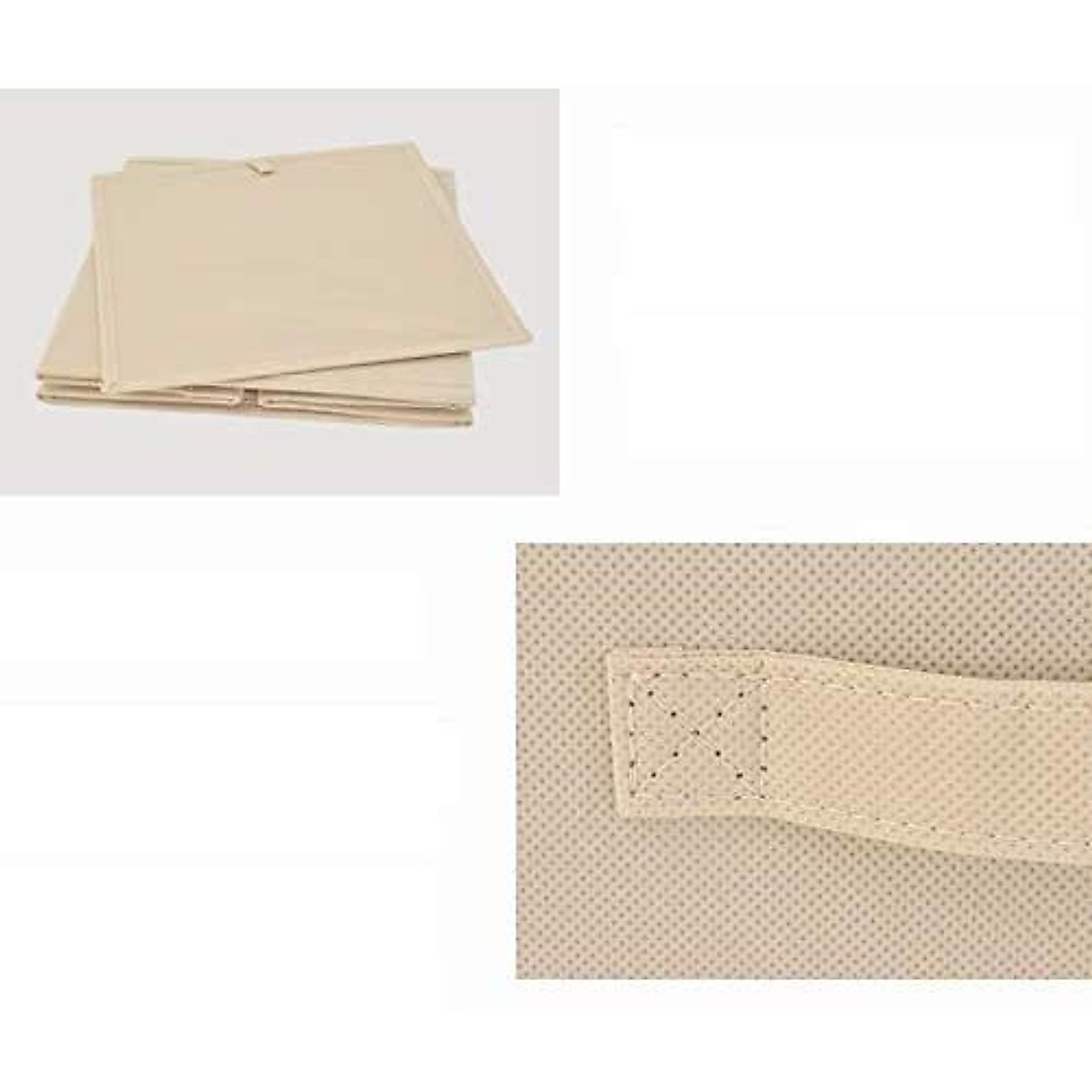 ZyHMW , Foldable Organiser Cube Basket Bin ForLaundry, Toys, Clothes, DVDs, Books, Food, Bedding, Art and Craft - 11 Inches X 10.5 Inches (Color: Khaki) (Color : Beige)