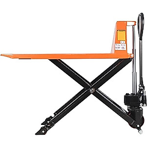 Tory Carrier Manual Scissor Pallet Jack Hand Truck Lift 2200lbs Capacity, 45" Lx27 W Fork, 3.3'' Lowered, 31.5'' Raised Height