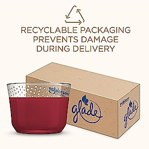 Glade Candle Apple Cinnamon, Fragrance Candle Infused with Essential Oils, Air Freshener Candle, 3-Wick Candle, 6.8 Oz, 3 Count