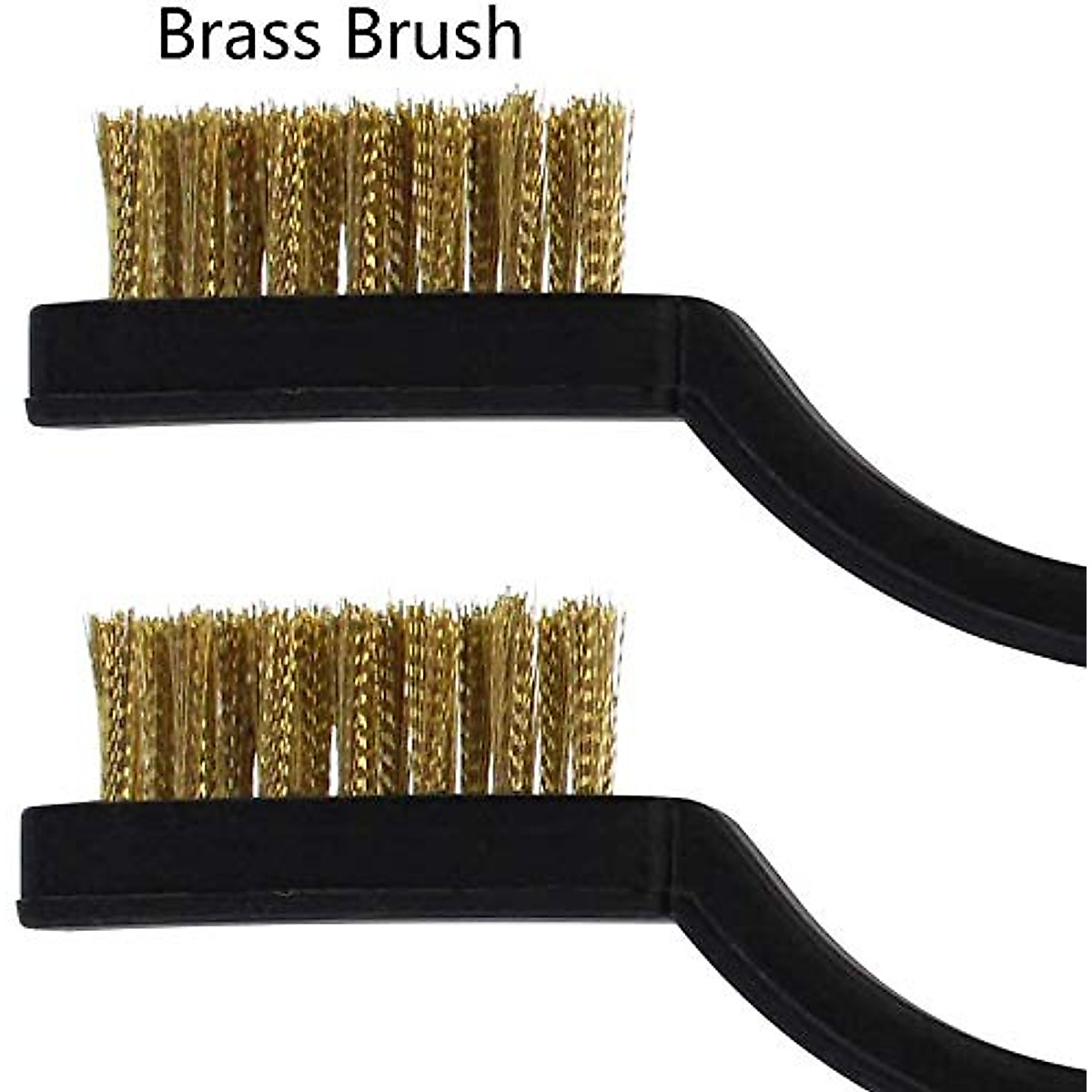 LIFETORE 10 PCS Mini Brass Wire Brush Set，Wire Bristle Scratch Brush Set for Cleaning Welding Slag and Rust