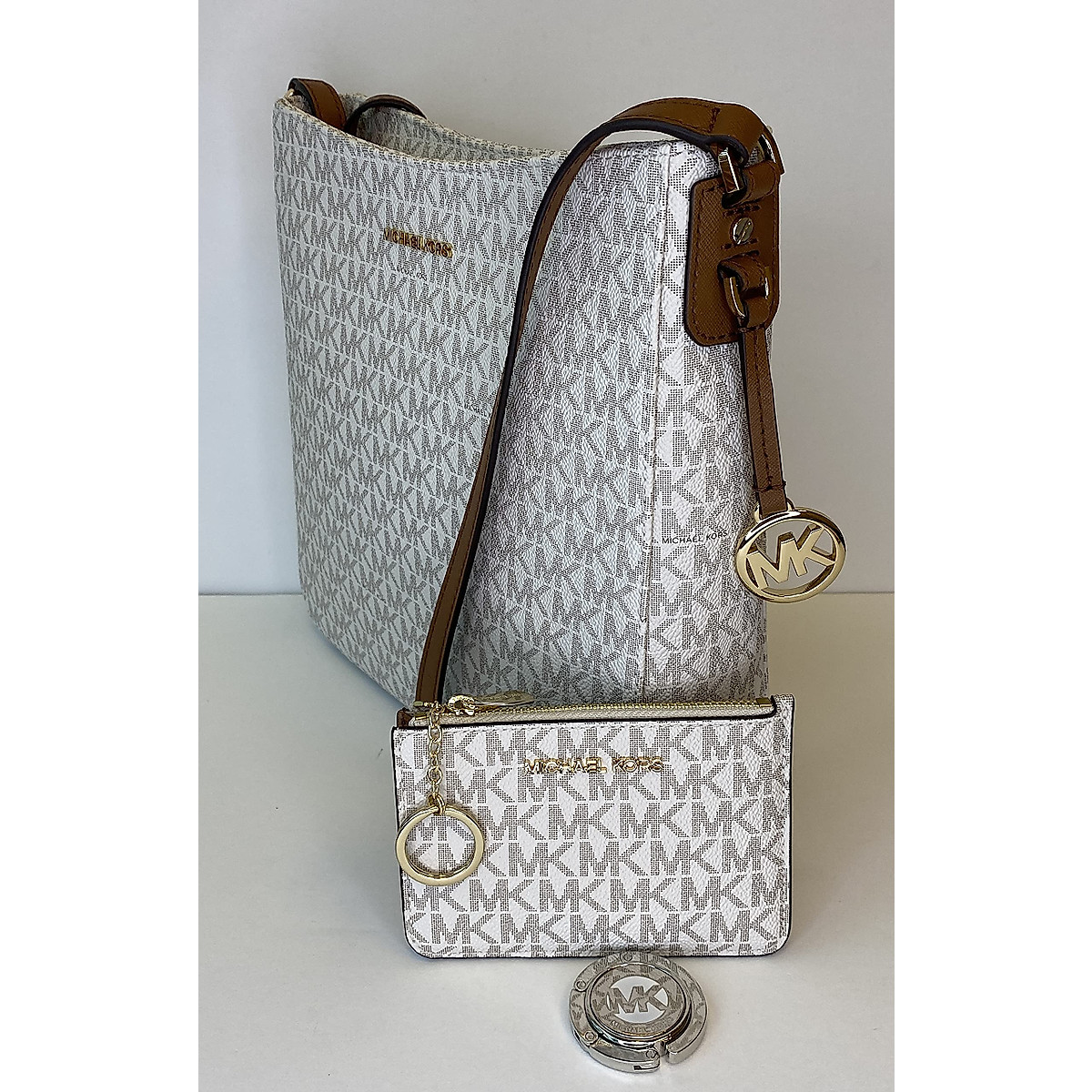 Michael Kors Messenger, Signature Mk Vanilla
