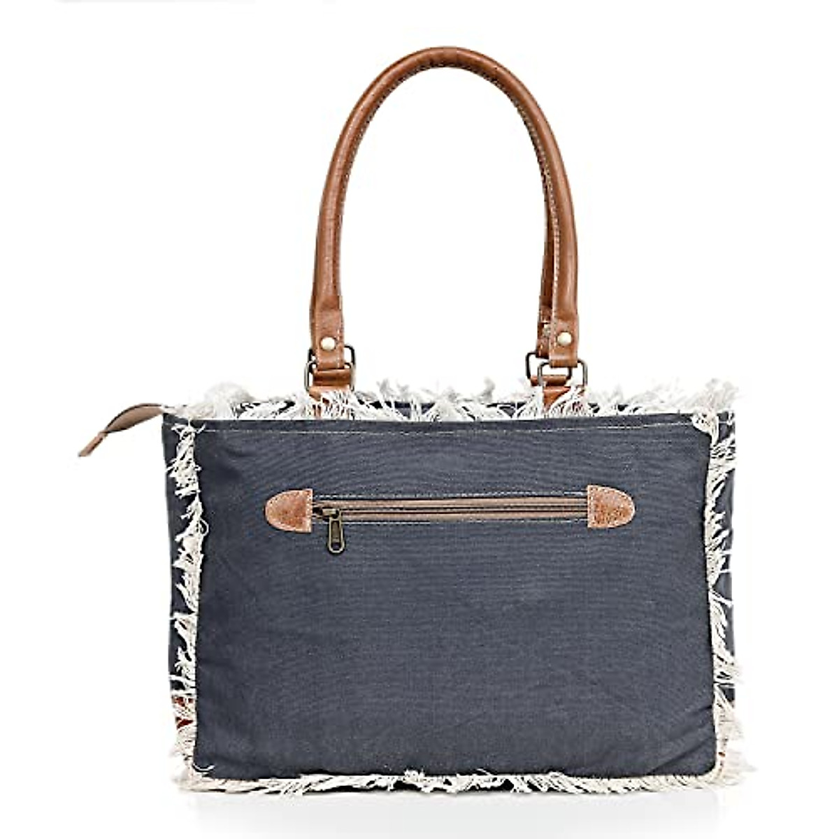 Upcycled Canvas & Leather Shoulder Bag Tote Crossbody Purse Leather Tote Bag Classic Canvas Tote (style 2)