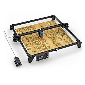 Genmitsu Jinsoku LC-60A 5.5W Laser Engraver Cutter with Air Assist System, 24-in x 24-in Large Laser Engraving Cutting Machine for Wood, Emergency Stop, Dual Y-axis Motors