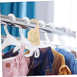 Alasum 7pcs Closet Wooden Divider Momma Baby Closet Babygirl Clothes Wooden Wardrobe Dividers Unisex Baby Closet Organizer Baby Girl Costume Clothes Organizers Baby Clothes Divider