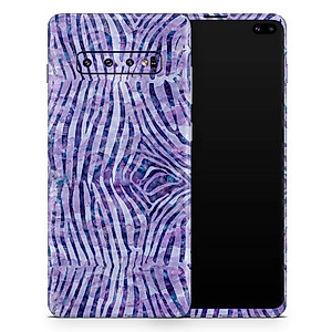 DesignSkinz Purple Watercolor Zebra Pattern Protective Vinyl Decal Wrap Skin Cover Compatible with The Samsung Galaxy S20 (Screen Trim & Back Glass Skin)