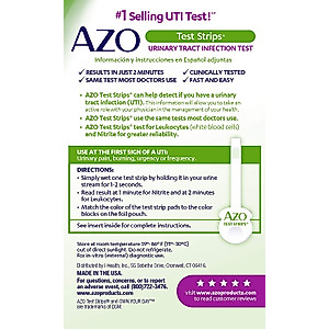 AZO UTI Pain Relief Bundle – AZO UTI Test Strips 3ct, AZO Urinary Pain Relief 24ct, AZO Cranberry Supplement 100ct