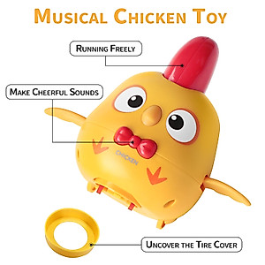 nicknack Easter Musical Toys Dancing Walking Baby Light Up Toy with Light & Sounds Toy for Toddler Early Educational Learning Music Sound Toys Infants Birthday Gift
