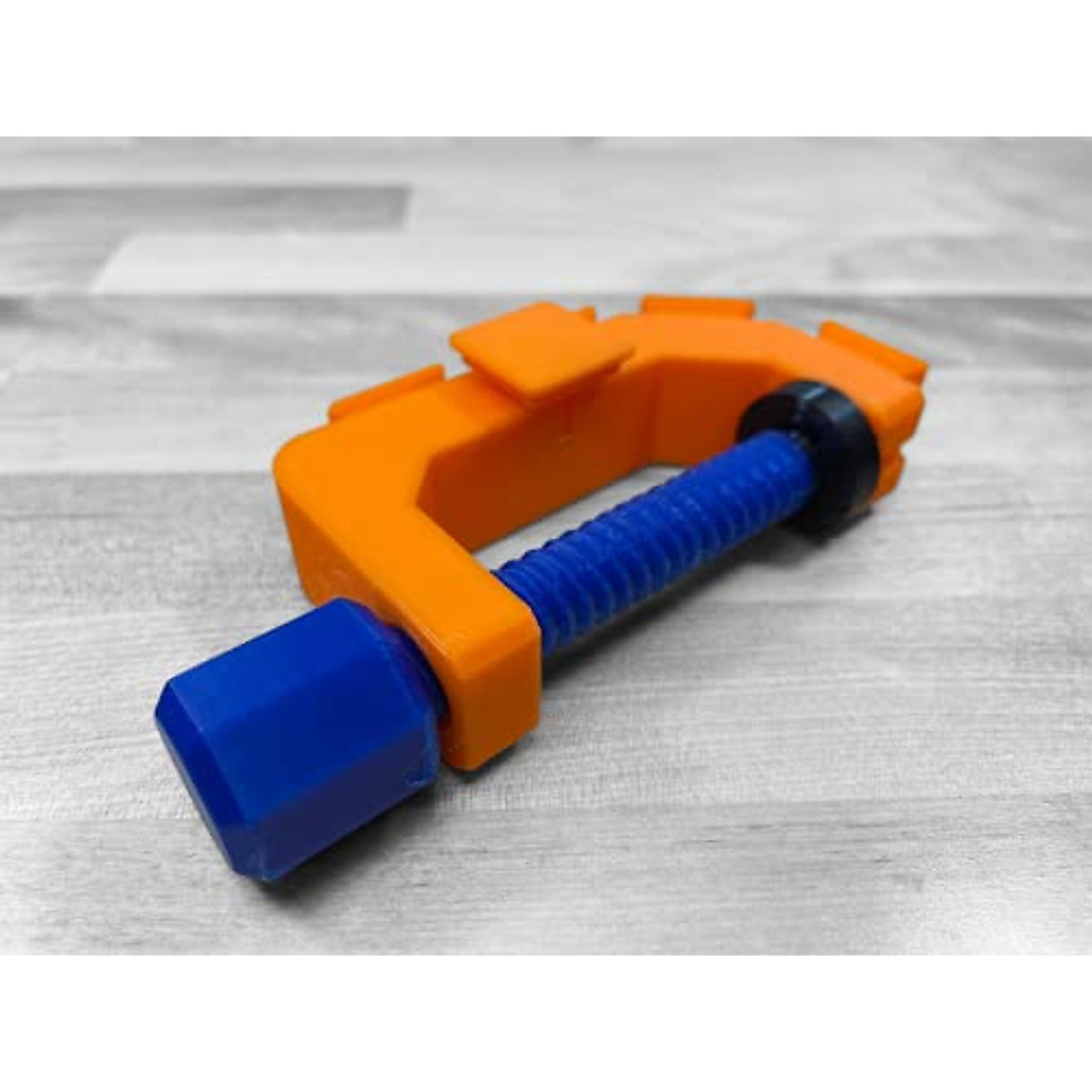 2 Lane Clamp w Start Gate (Compatible with Hot Wheels Cars and Track) (Blue/Orange)