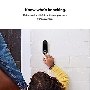 Google indoor Nest Video Doorbell Camera 720p Wired (Renewed)