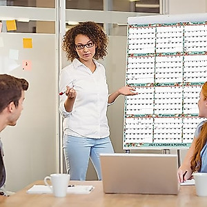 2024 Wall Calendar - Yearly Wall Calendar 2024, January 2024 - December 2024, 22.4" x 34.6", Year Calendar 2024 with Julian Date, Paper Folded Wall Calendar, Large Wall Calendar with 12 Months One Page, Vertical