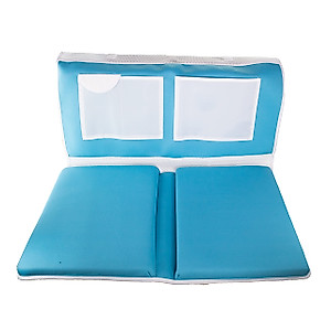 Bath Kneeler Pad & Elbow Armrest Mat for Bathtub - Baby Bath Kneeling Pad For Moms - Foldable Non Slip Safety Bathtube Padded Cushion w/ Storage Organizer & Knee Rest For Baby Bathing & Washing