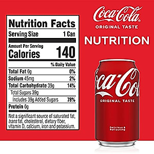 Coca Cola Original, 12 Fl Oz Cans, 24 Pack