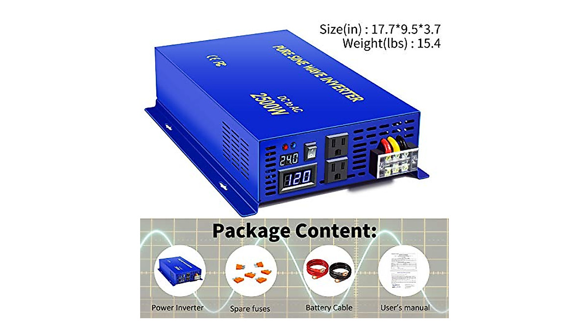 XYZ INVT 2500W Pure Sine Wave Inverter - Reliable Power