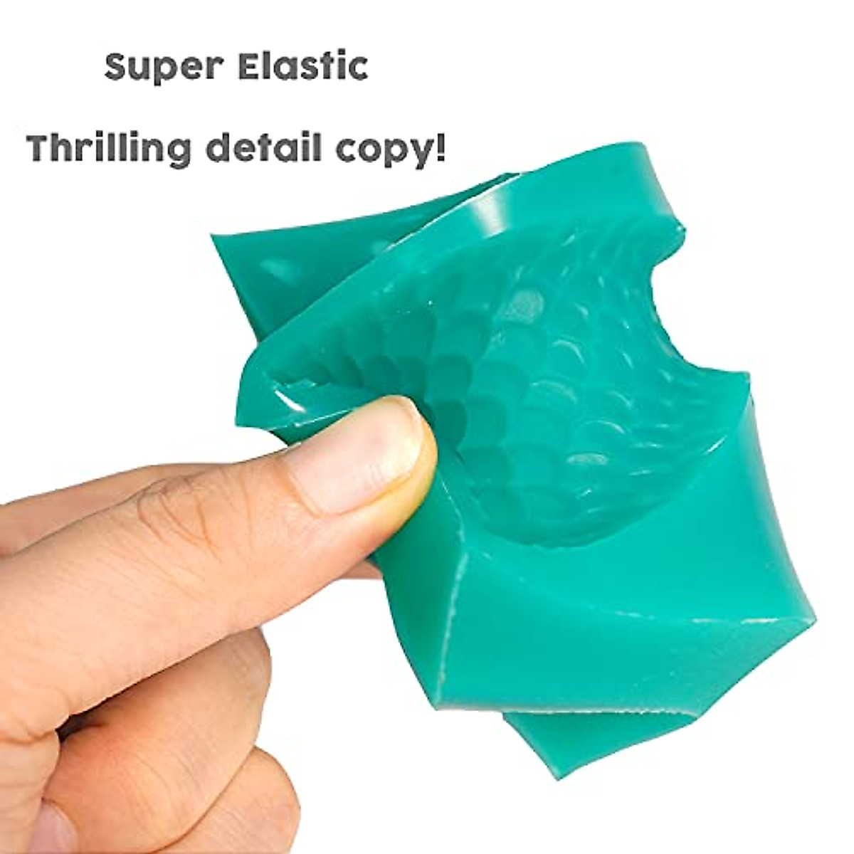 BBDINO Super Elastic Silicone Mold Making Kit, Mold Making Silicone Rubber N.W. 21.16 oz, Liquid Silicone Rubber Mold Making, Ideal for Casting 3D Silicone Molds| Food Molds 1:1 by Volume, Jade Green