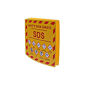 Yellow Safety®, 1-Pack, MSDS SDS Binder - 2024 Requirements, Heavy Duty 3 Inch, 3 Ring Safety Data Sheet SDS Binder