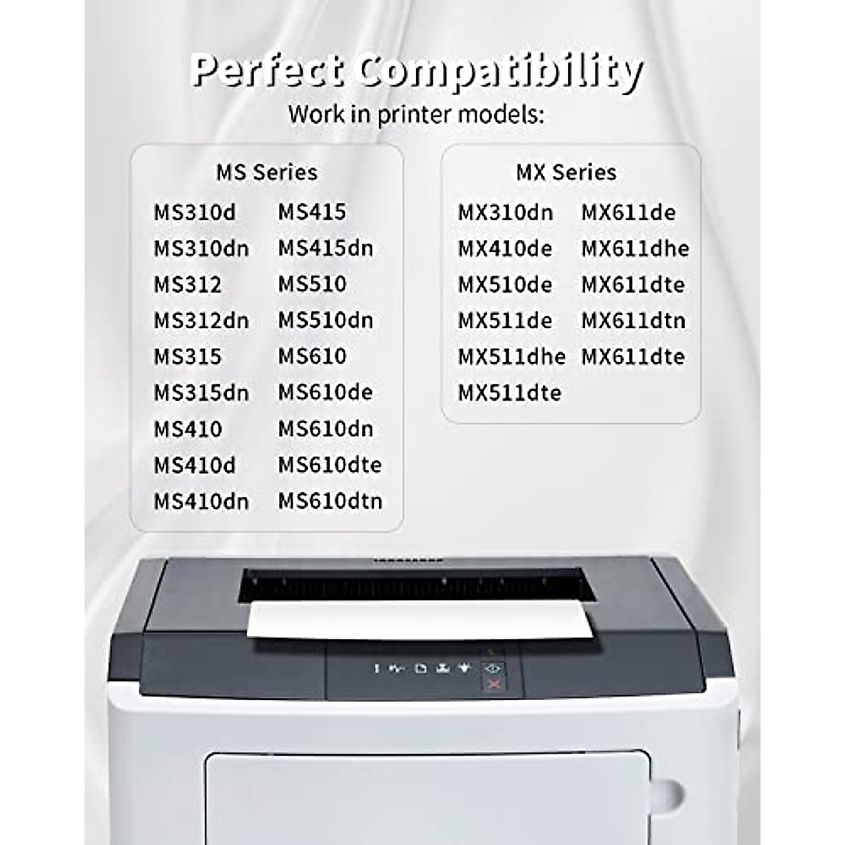 GIKAR 501H Toner Cartridge Compatible for Lexmark 50F1H00 for MS310 MX310 MS410 MX410 MS510dn MX510 MS312dn MS315dn MS610dn MS415dn MX511 MX611 500HA 50F0HA0 5,000 Pages