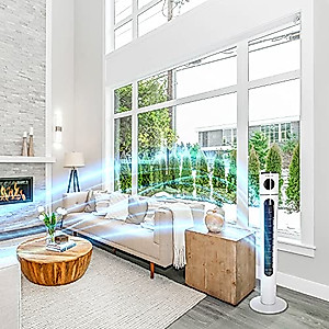 Westinghouse 42'' Tower Fan with Remote and Digital Control Panel - 80° Oscillating Function - with LED Multicolored Display