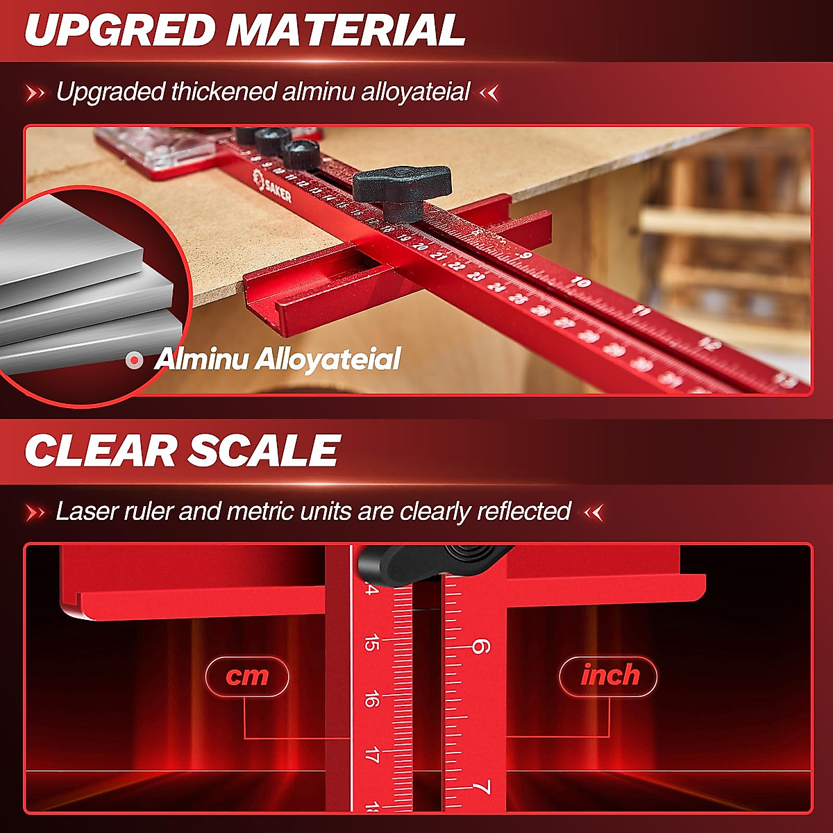Saker New 4 in 1 Router Milling Groove Bracket|Cabinet Hardware Jig with Automatic Center Punch|Router Milling Groove Bracket Advantages|Router Guides for Woodworking