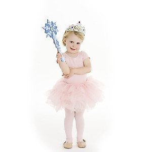 Light Up Frozen Snowflake Wand with Sound, Magic Wand for Kids Girls Princess Birthday Party (Motion Sensitive) Costume Accessories 2 Pieces (Pink Blue)