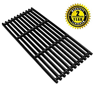 Hongso 18 1/4 inch Coated Cast Iron Grill Grates for Charbroil 463241013, 463241014, 466241013, 463243812, 466241014, 463270612, G526-0007-W1, Tru-Infrared 2 Burner Grills, PCB007