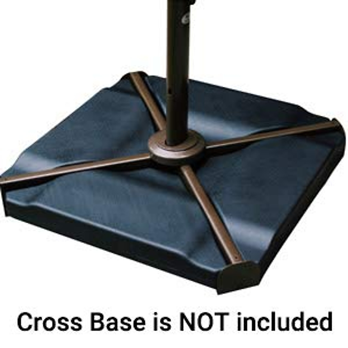 Abba Patio 4PCS 180LB Offset Umbrella Base Plastic Cantilever Base Weights Plate Set, Water&Sand Filled Umbrella Base for Cantilever Offset Patio Umbrella, Black