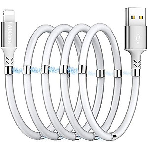 AICase Magnetic Charging Cable,(3FT) Super Organized Charging Magnetic Absorption Nano Data Cable for Phone 11/XS/XS Max/XR/X/8/8 Plus/7/7 Plus/6s/6s Plus/6/6 Plus/SE/5s/5c/5/Pad/Pod