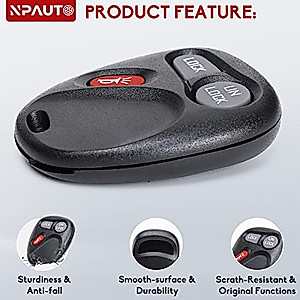 NPAUTO Key Fob Replacement Fits for Chevy Silverado Suburban GMC Sierra 1500 2500 3500 2001-2002 Tahoe Avalanche S10 GMC Sonoma Yukon XL Cadillac Escalade Keyless Entry Remote Control, 15042968,2-Pack