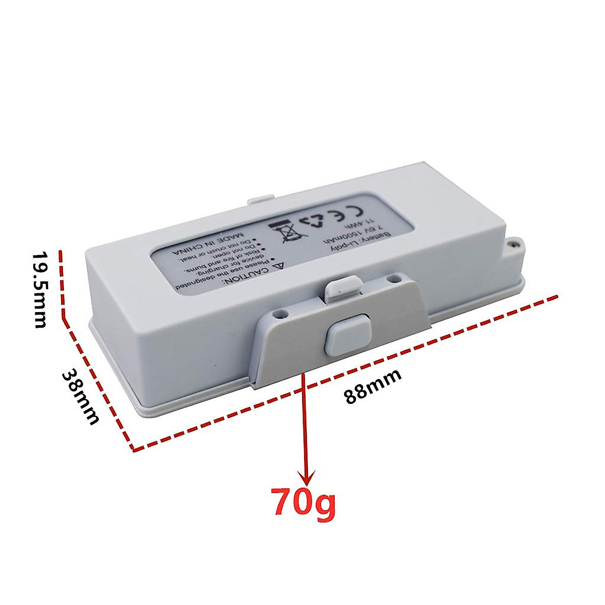 sea jump 2PCS 7.6V 1500mah Lithium Battery for HS510 F30 brushless Folding Quadcopter Spare Parts Aerial Remote Control Drone Battery