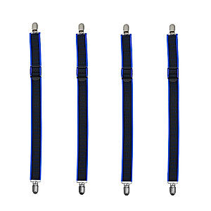 World's Best Shirt Stays for Men Police and Military-Heavy Duty-Made in USA (Original Style)(Back the Blue LEO Edition) 1 Pair of Shirt Keepers/Garter