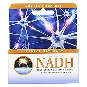 Source Naturals NADH 10mg, Boost Energy and Mental Alertness*, 10mg - 30 Peppermint Lozenges