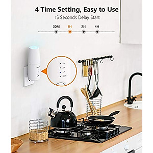 Plug In Air Purifiers for Home | UV Light Sanitation for Rooms | Ozone Deodorizer for Odor from Pets, Diapers, Room Freshener | Auto Mode 1h/2h/4h Timer