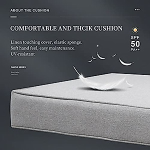 PURPLE LEAF Patio Conversation Set 4 Pieces Aluminum Frame Rope Outdoor Patio Furniture with Coffee Table, All-Weather Modern Deep Seating Sofa Set, Outdoor Patio Set with Cushions, Ascona