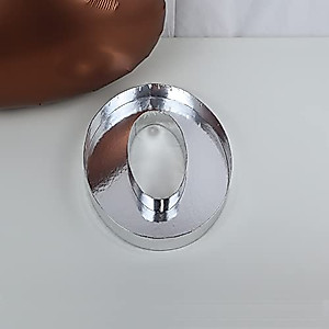 10”Cardboard Number Mache Chocolate Covered Strawberries Fillable Sweets Candy Container Box (0, Silver)