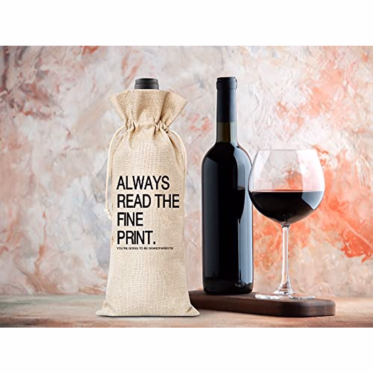 Baby Announcement Wine Bags, You Are Going To Be Grandparents, Personalized Pregnancy Gift, Grandparents Gift - 1 Pack (WINEDAI-034)
