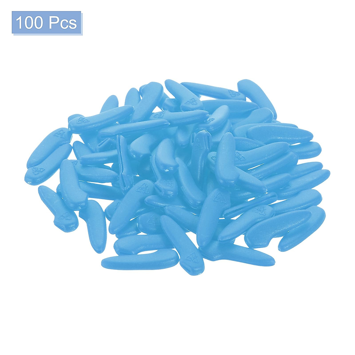 uxcell 100Pcs Blade Knife Tip Protector Cover Plastic Knife Guard Sleeves Knife Blade Tip Sleeves Cover for Kitchen, Blue