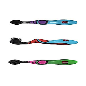 TOPMED ETS Smokers Charcoal Toothbrush Extra Hard (Color May Vary) 1 Count