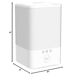 Cool Mist Humidifiers 3.5L Top Fill Humidifiers for Bedroom with Essential Oil Diffuser, 7-Color Lights, Timer, Waterless Auto Shut-off, White