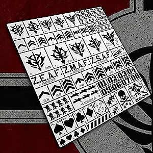 XHSESA 304 Stainless Steel Universal Model Leakage Plate DIY Stainless Steel Leakage Spray Stencil Template for Zeon HG MG Model Kit