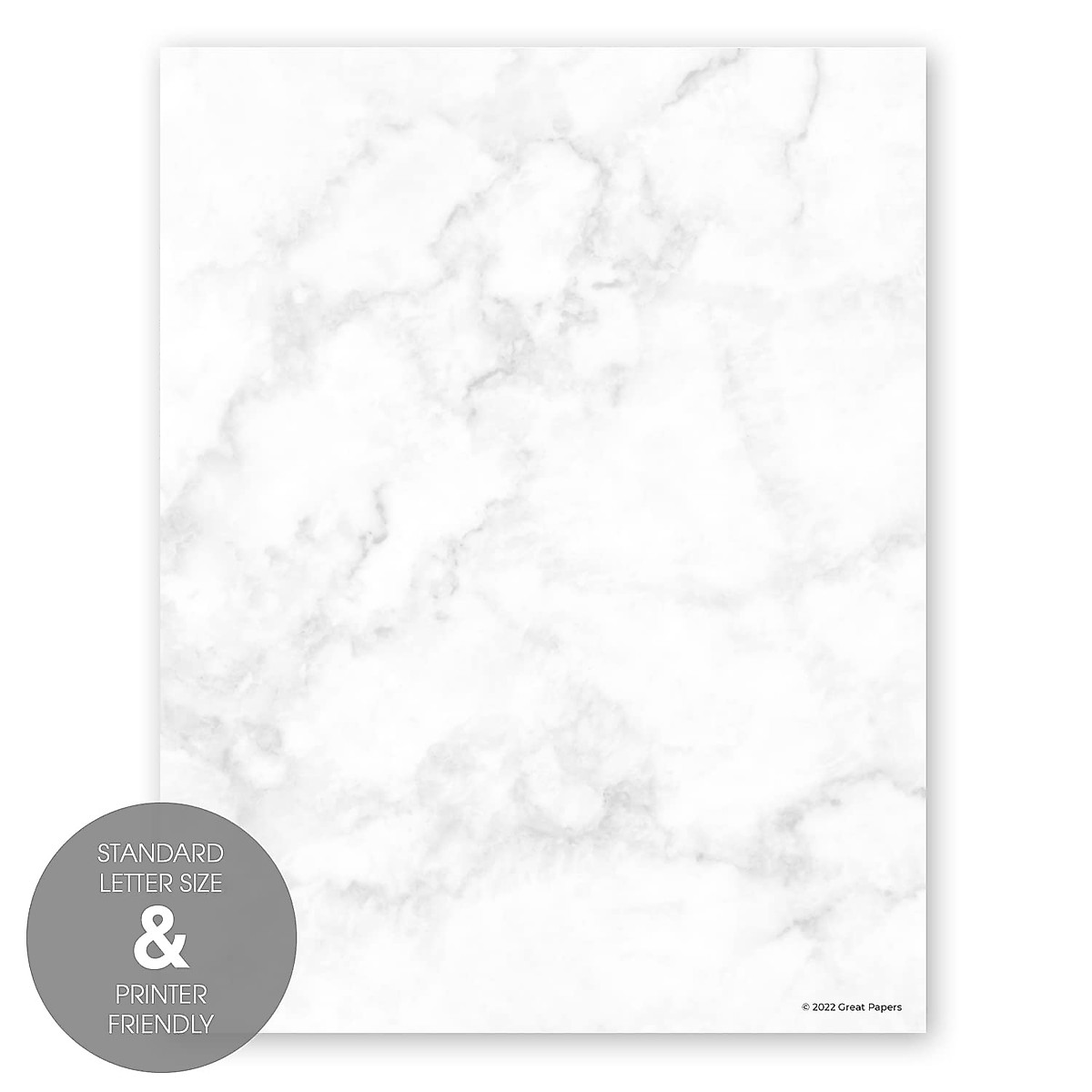 Marble Letterhead / 50 Sheets / 8.5" x 11" Trendy Marble Decorative Event Wedding Paper/All Occasion Decorative Stationery