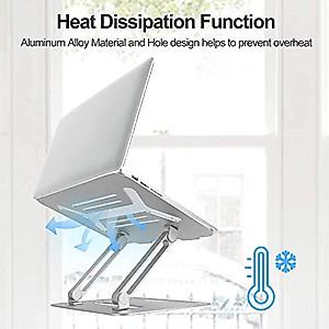 Urmust Adjustable Laptop Stand Silver+ Upgraded Version 17" Laptop Riser Silver