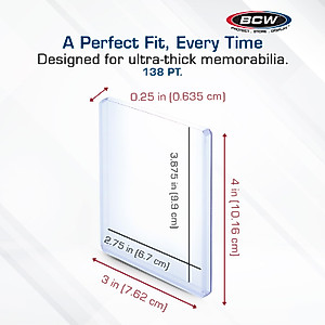 BCW Thick 138PT Card Top Load Holder (Pack of 10), 3 x 4