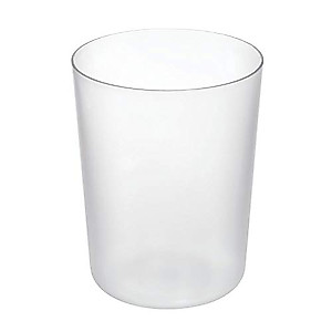 iDesign Finn BPA-Free Plastic Round Waste Basket - 7.64" x 7.64" x 10", Clear