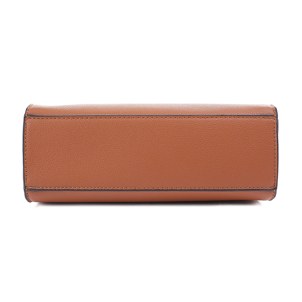 EVVE Women's Top Handle Satchel with Detachable Strap Small Pebbled Leather Crossbody Bag_TAN