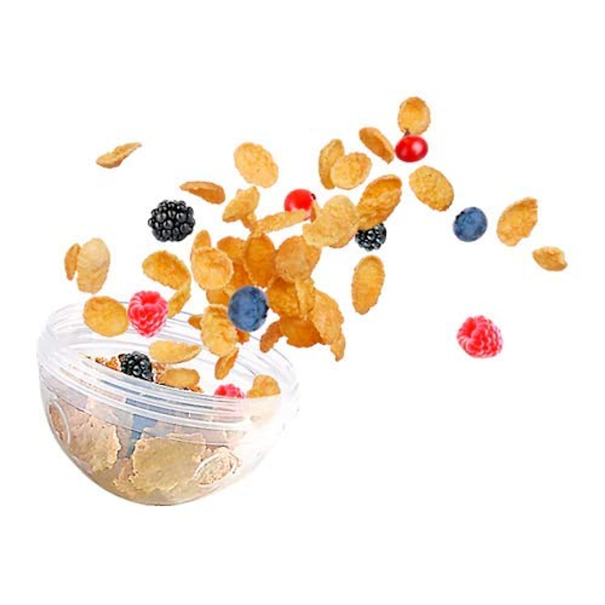 Titiz 20 oz Cereal On the Go Cups Portable Lux Yogurt Cereal To-Go Container with Top Lid Granola & Fruit Compartment (Red)