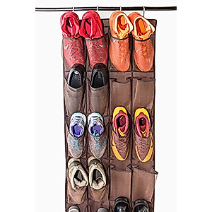 Roomganize Large Shoe Organizer, Sneaker Rack, for Men's Big Shoes (Bison Brown)